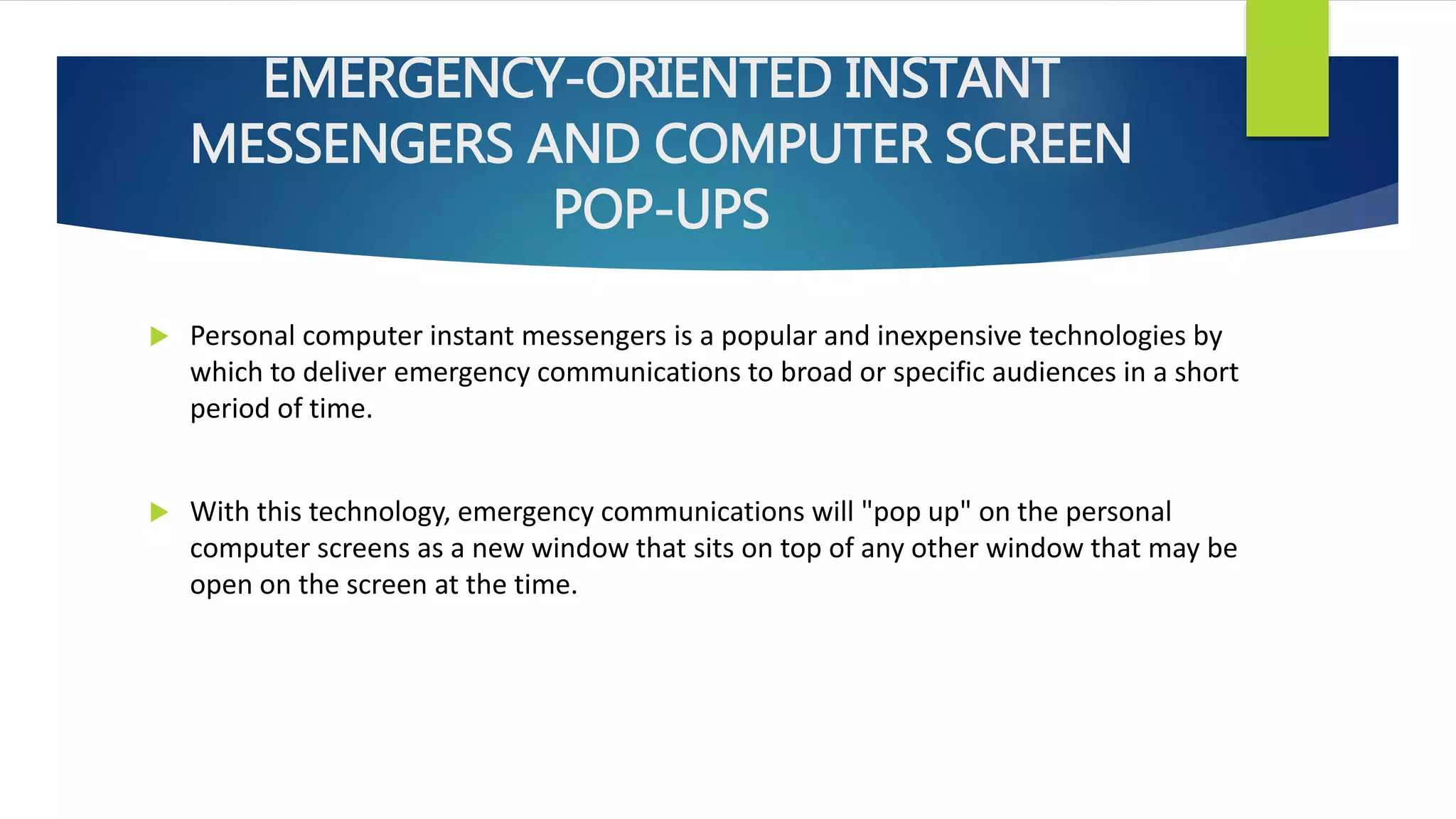 Alternative Means Of Communication During Disaster Pptx