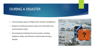 Alternative Communication System During Disaster