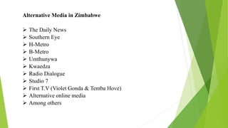 Alternative media presentation | PPT