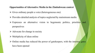 Alternative media presentation | PPT