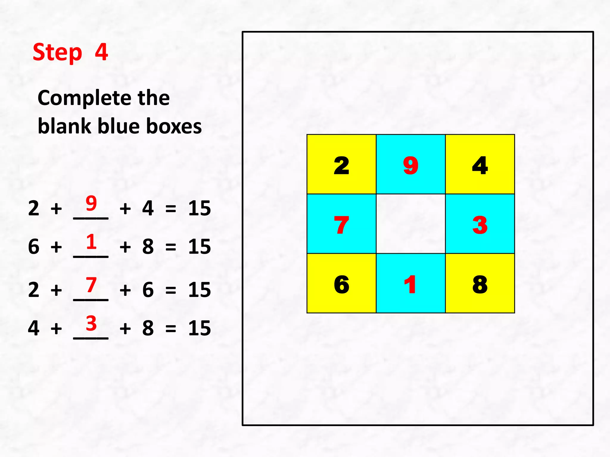 Alternative Method Constructing Magic Square 3x3 ( Third Order ) | PPT