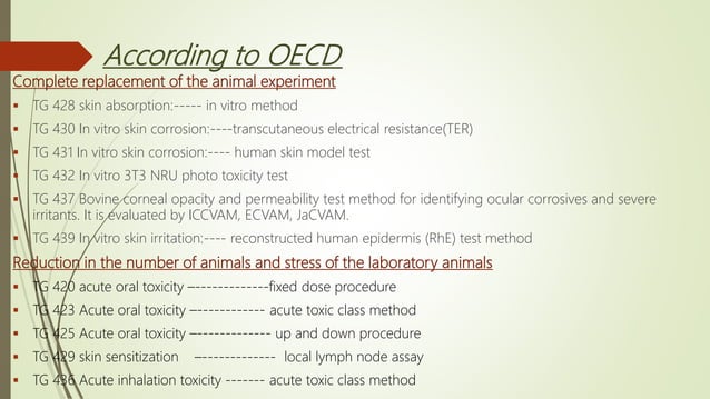 Alternative methods to animal toxicity testing | PPTX