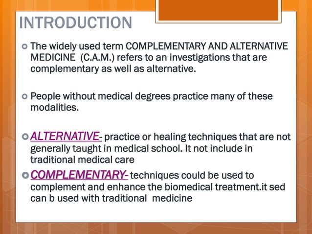 Alternative modalities and complementary system | PDF