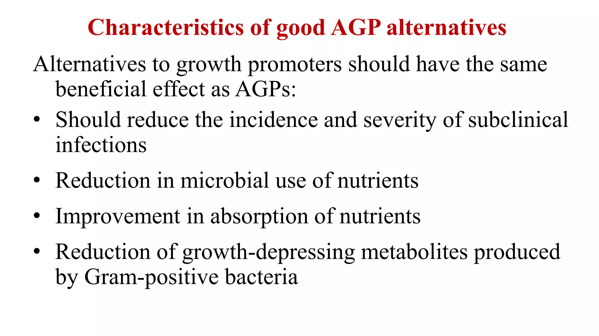 Alternative of antibiotic growth promoter in Livestock and Poultry | PPTX