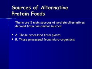 Alternative protein foods 2 | PPT