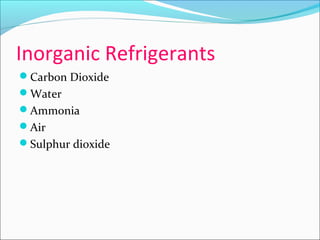 Alternative refrigerants | PPT
