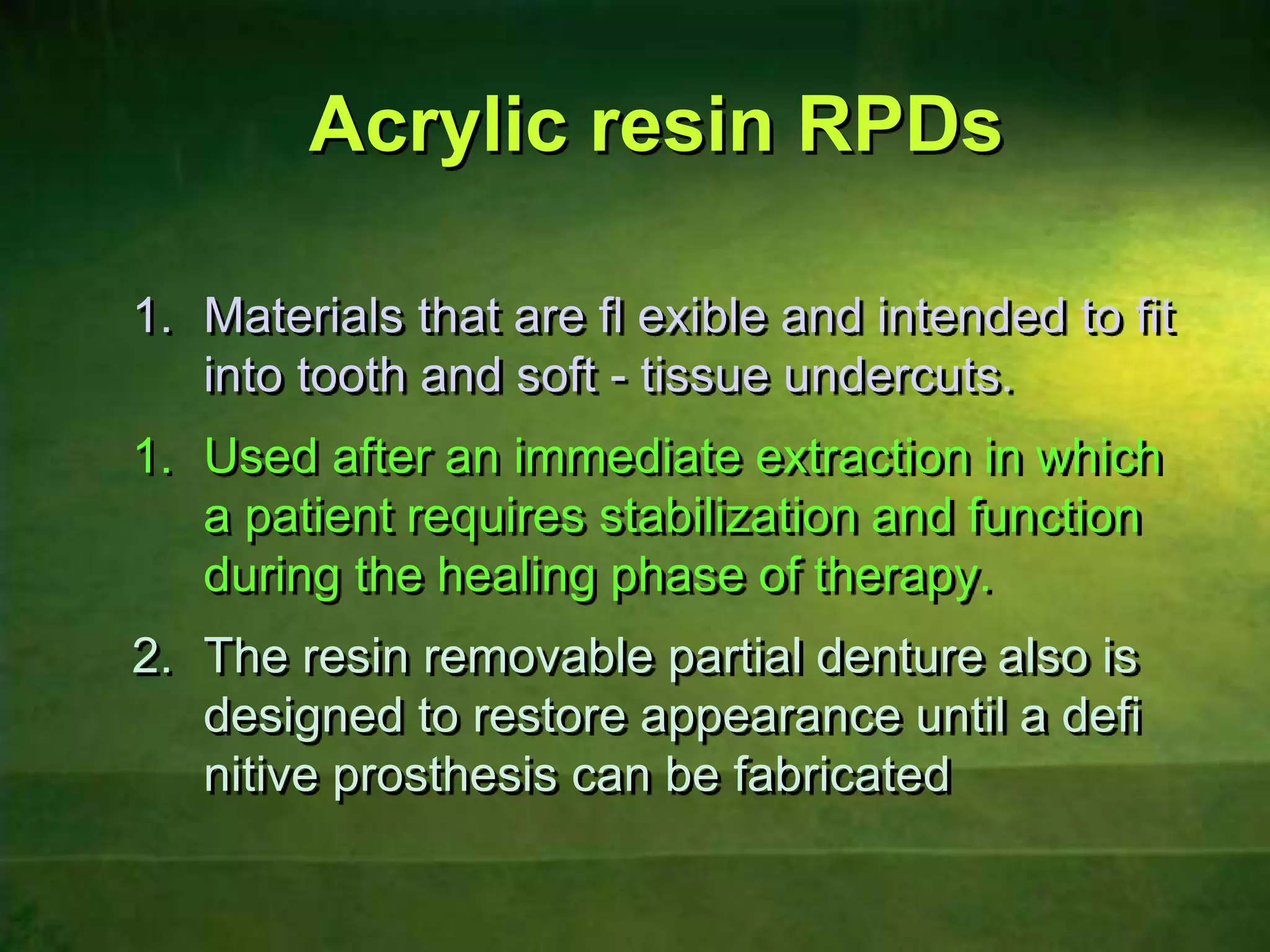 Indication of Alternative removable partial dentures | PPTX