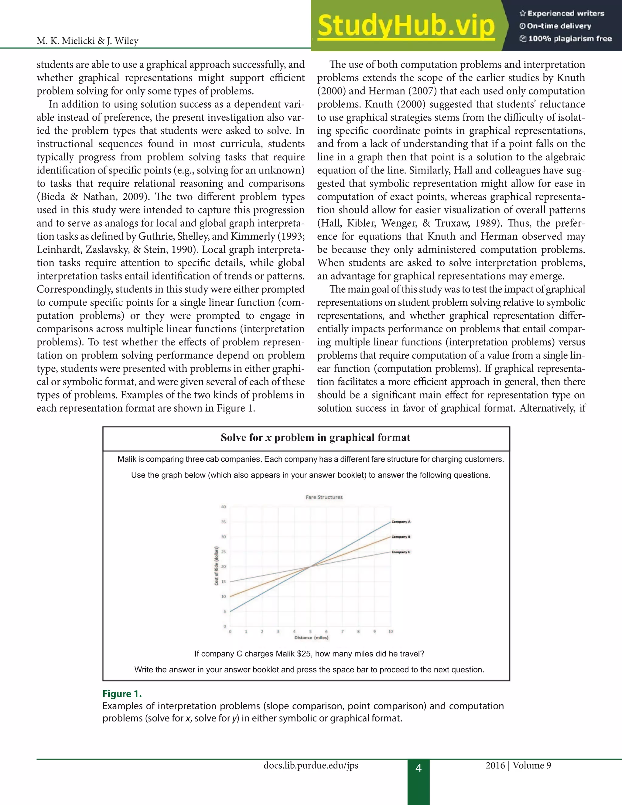 Alternative Representations In Algebraic Problem Solving- When Ar | PDF