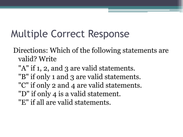 Alternative response | PPTX