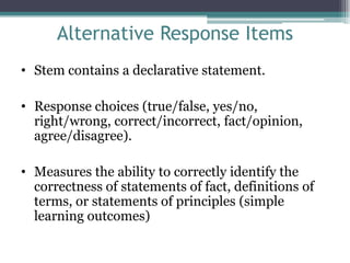 Alternative response | PPTX