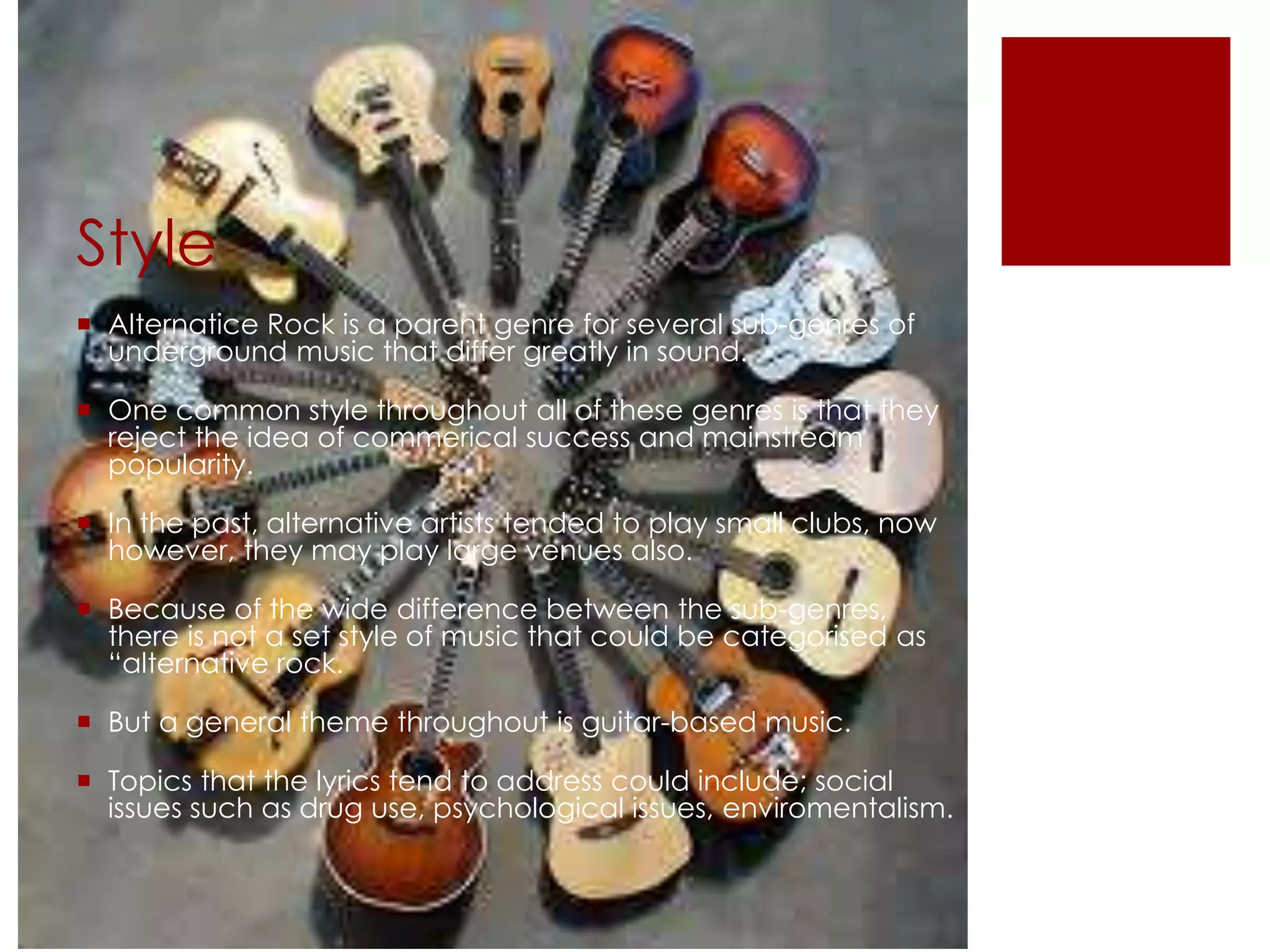 Alternative rock presentation hw | PPTX