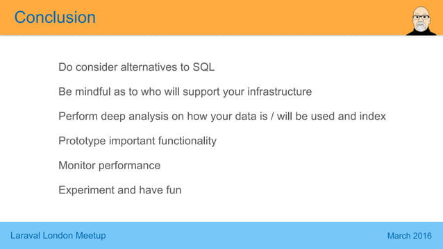 Alternatives to SQL - a Laravel Perspective | PPT