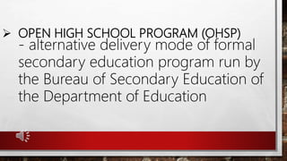 Alternative schools | PPTX