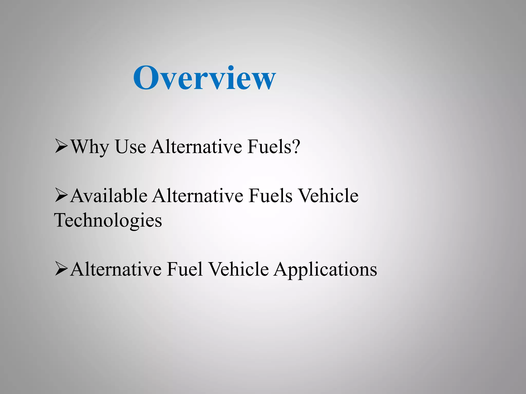 Alternative Fuels for IC Engine | PPTX