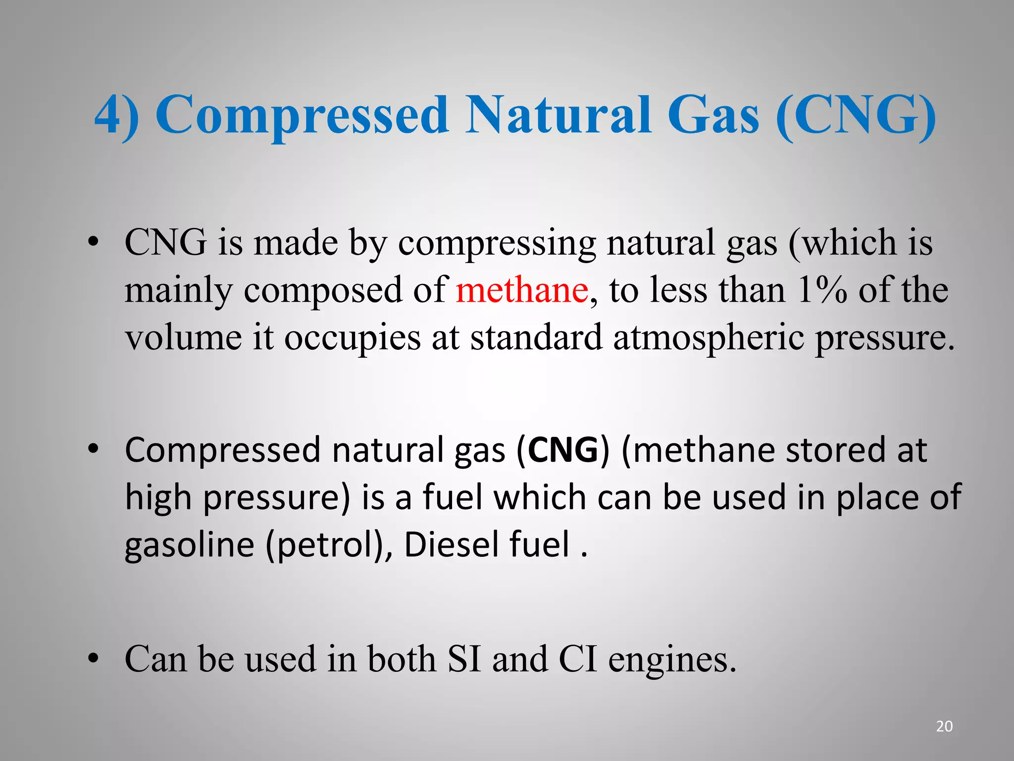 Alternative Fuels for IC Engine | PPTX