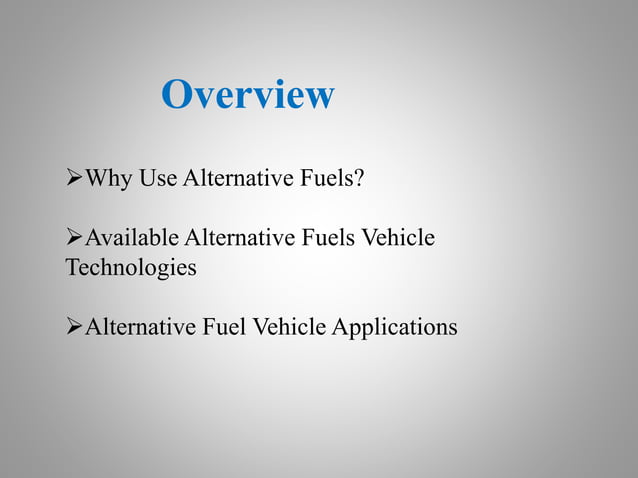 Alternative Fuels for IC Engine | PPTX | Power and Energy Industry ...