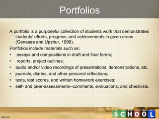 Alternatives in assessment | PPTX