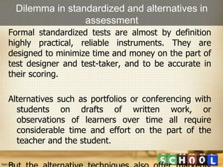 Alternatives in assessment | PPTX