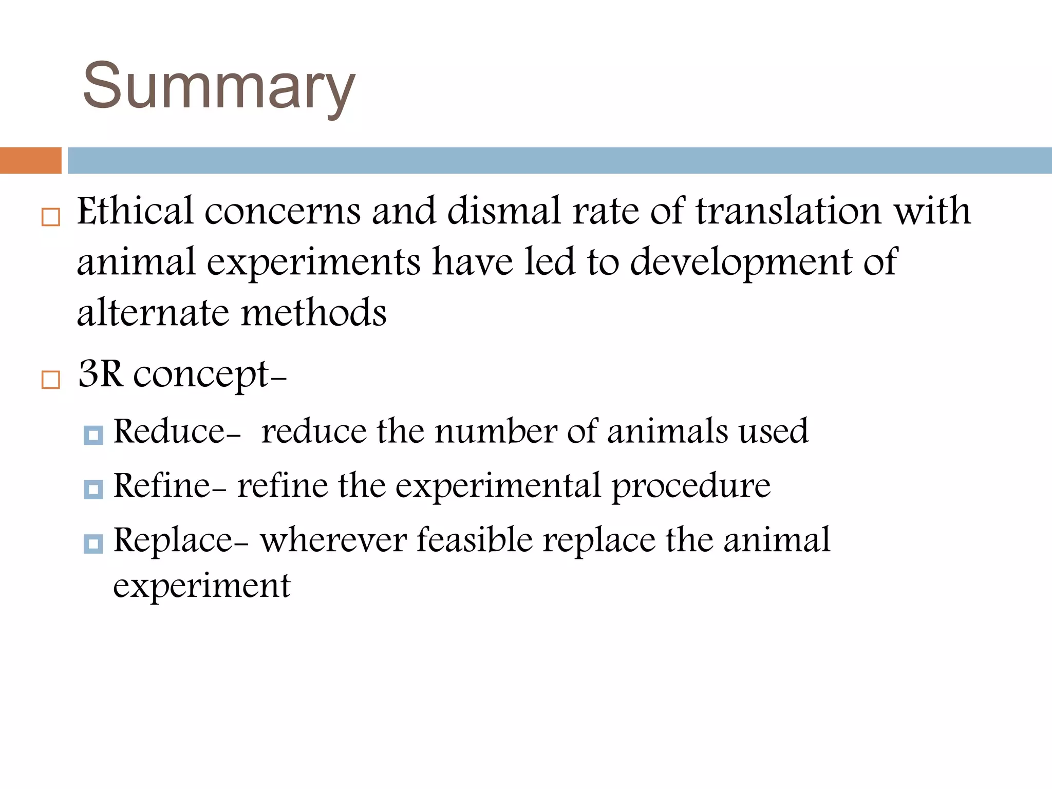 Alternatives to animal experiments | PPTX