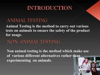 Alternatives To Animal Testing | PPT