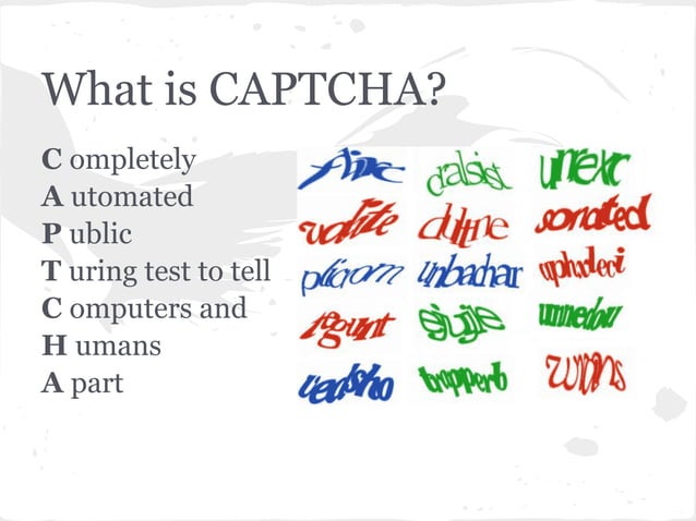 ALTERNATIVAS AL CAPTCHA | PPT