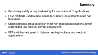 Alternatives to Battery Chemical Fuses in Secondary Safety Circuits | PPTX