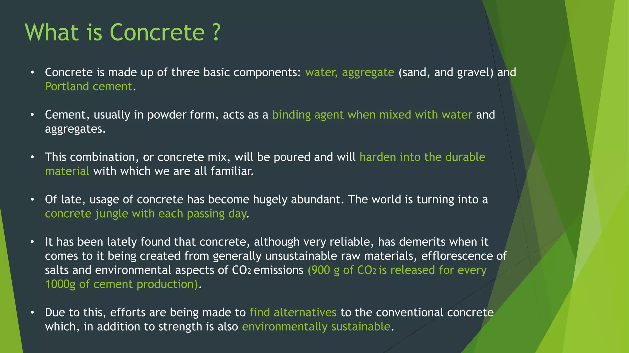 Alternatives to concrete | PDF