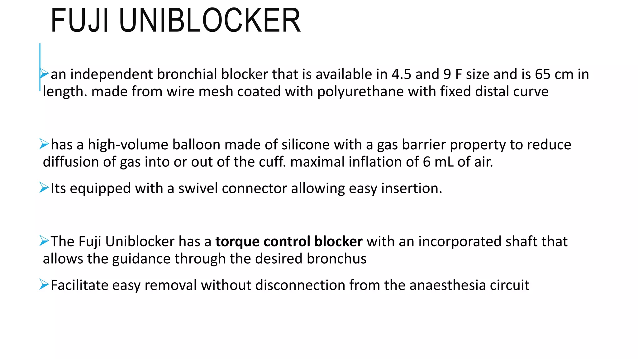 ALTERNATIVES TO double lumen tubes IN ONE LUNG VENTILATION.pptx