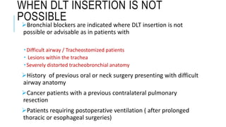 ALTERNATIVES TO double lumen tubes IN ONE LUNG VENTILATION.pptx