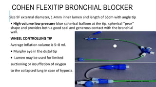 ALTERNATIVES TO double lumen tubes IN ONE LUNG VENTILATION.pptx