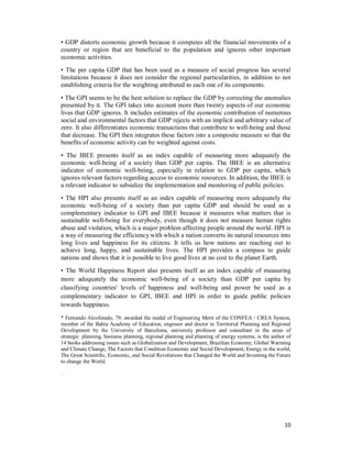 Alternatives to gdp to measure economic and social progress | PDF