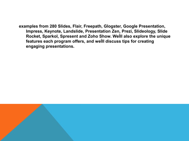 Alternatives to ppt | PPTX