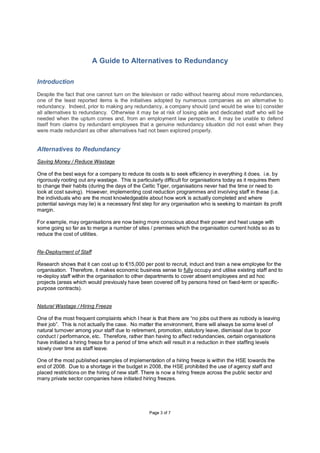 Alternatives To Redundancy | PDF