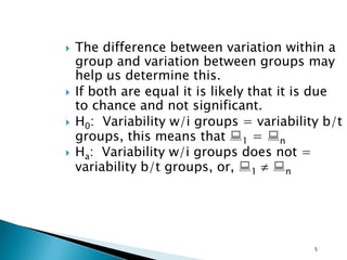 Alternatives to t test | PPT