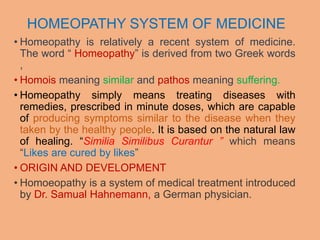 Alternative system of medicine (ayurvedic, unani, homeopathy, sidhha ...