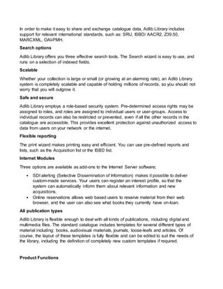 ADLIB library Systems Development | PDF