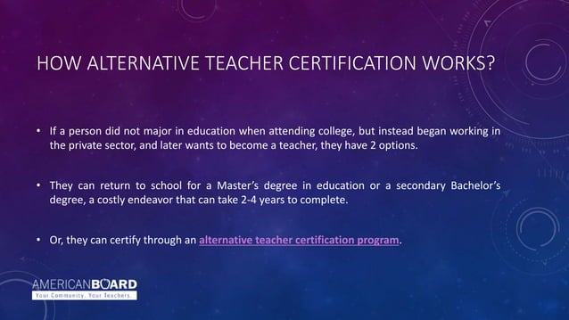 Alternative Teacher Certification | PPT