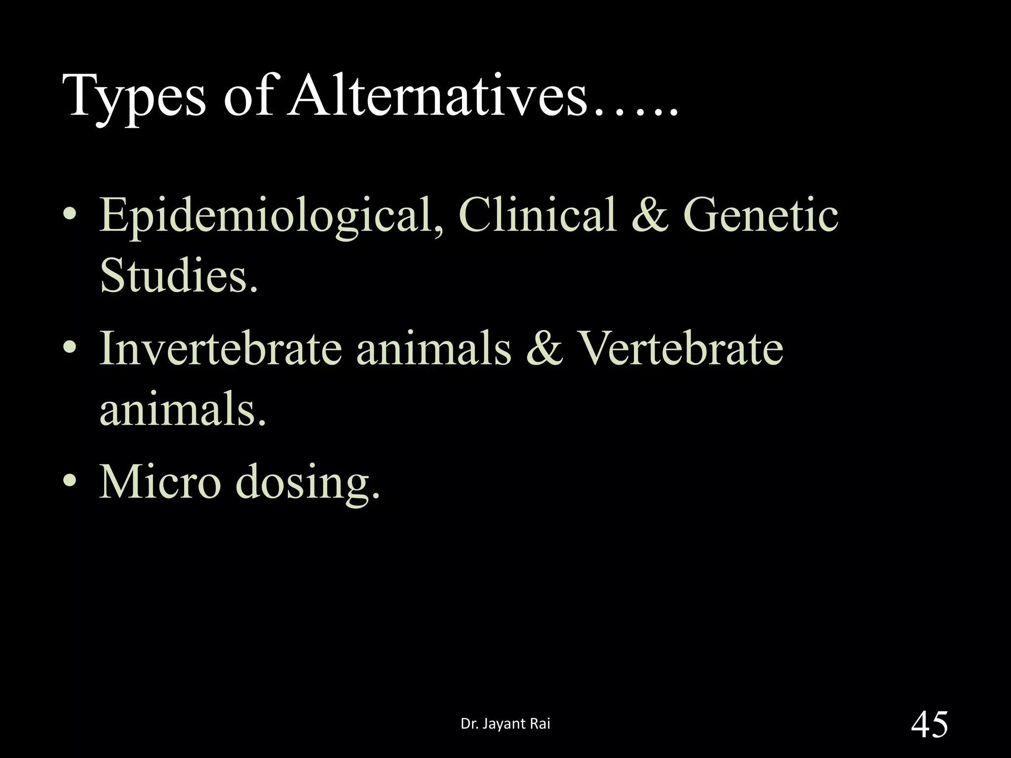 Alternative to Animal Experiment Models | PPTX