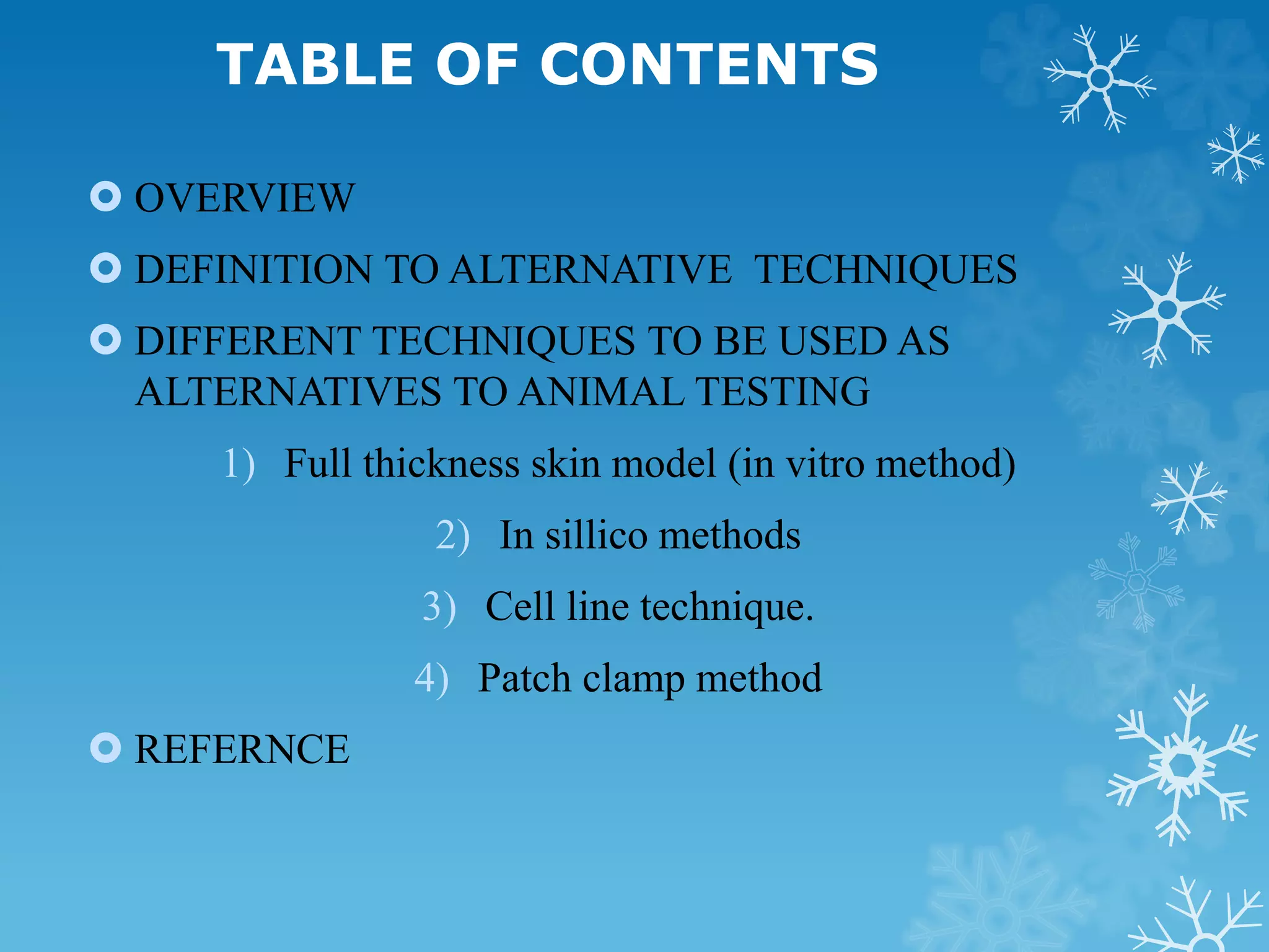 Alternative to animal studies | PPTX