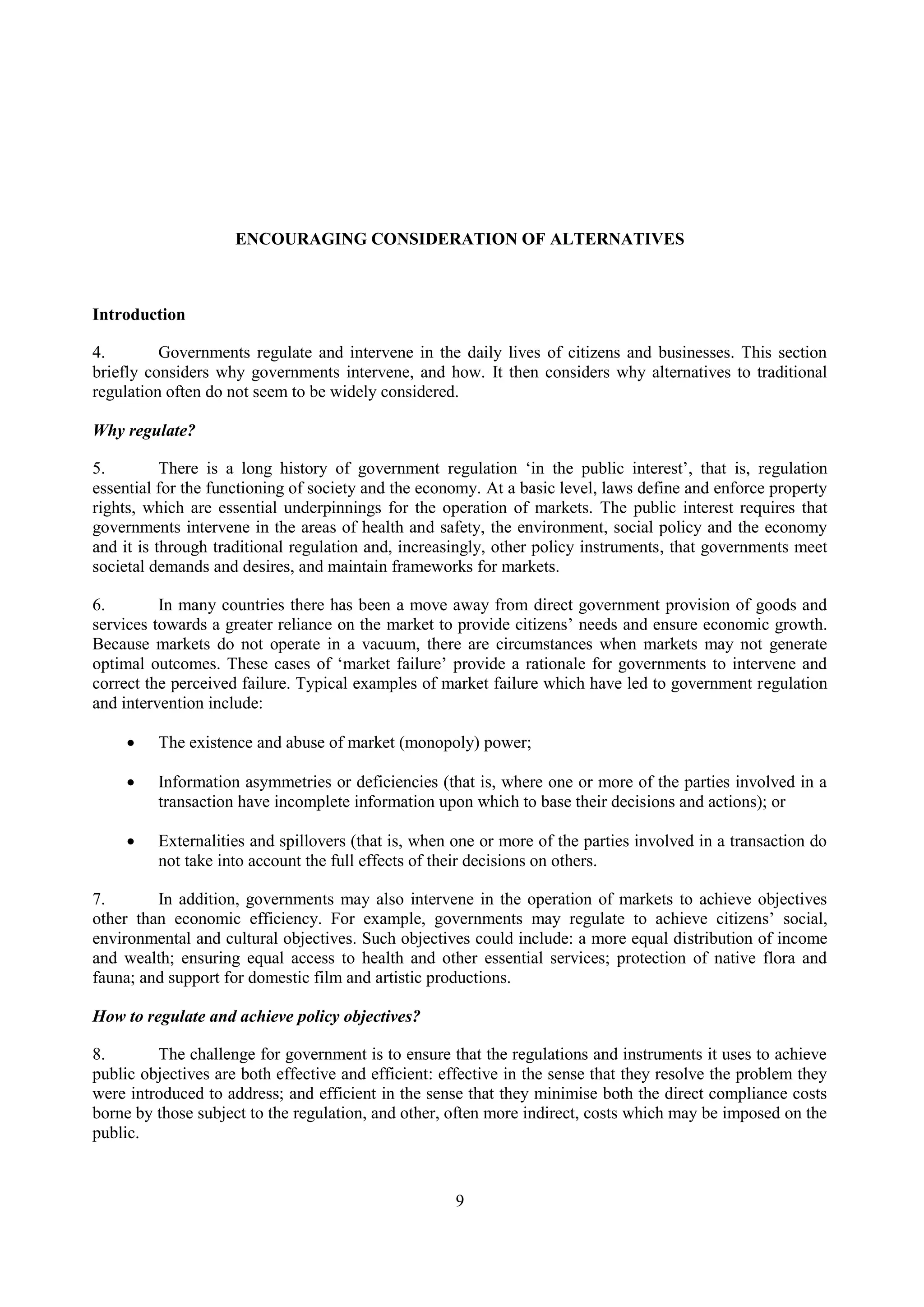 Alternative to traditional regulation oecd | PDF