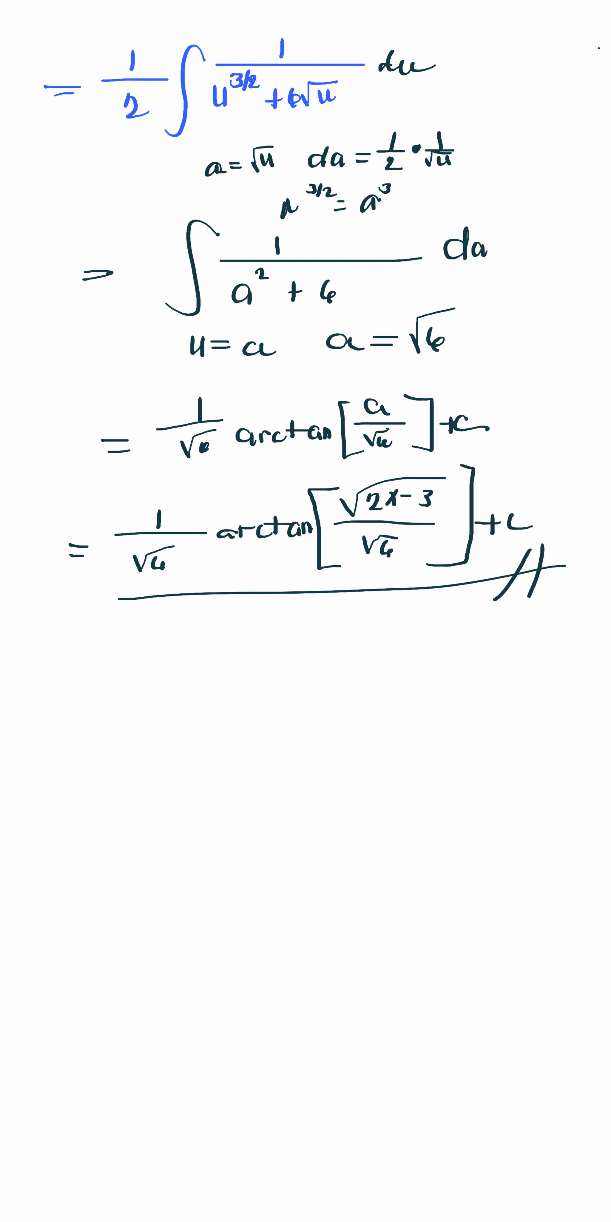 Alternative Solutions to Integration of Trigonometric Substitution | PDF