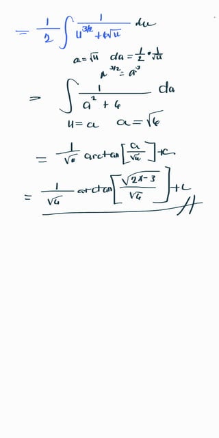 Alternative Solutions to Integration of Trigonometric Substitution | PDF