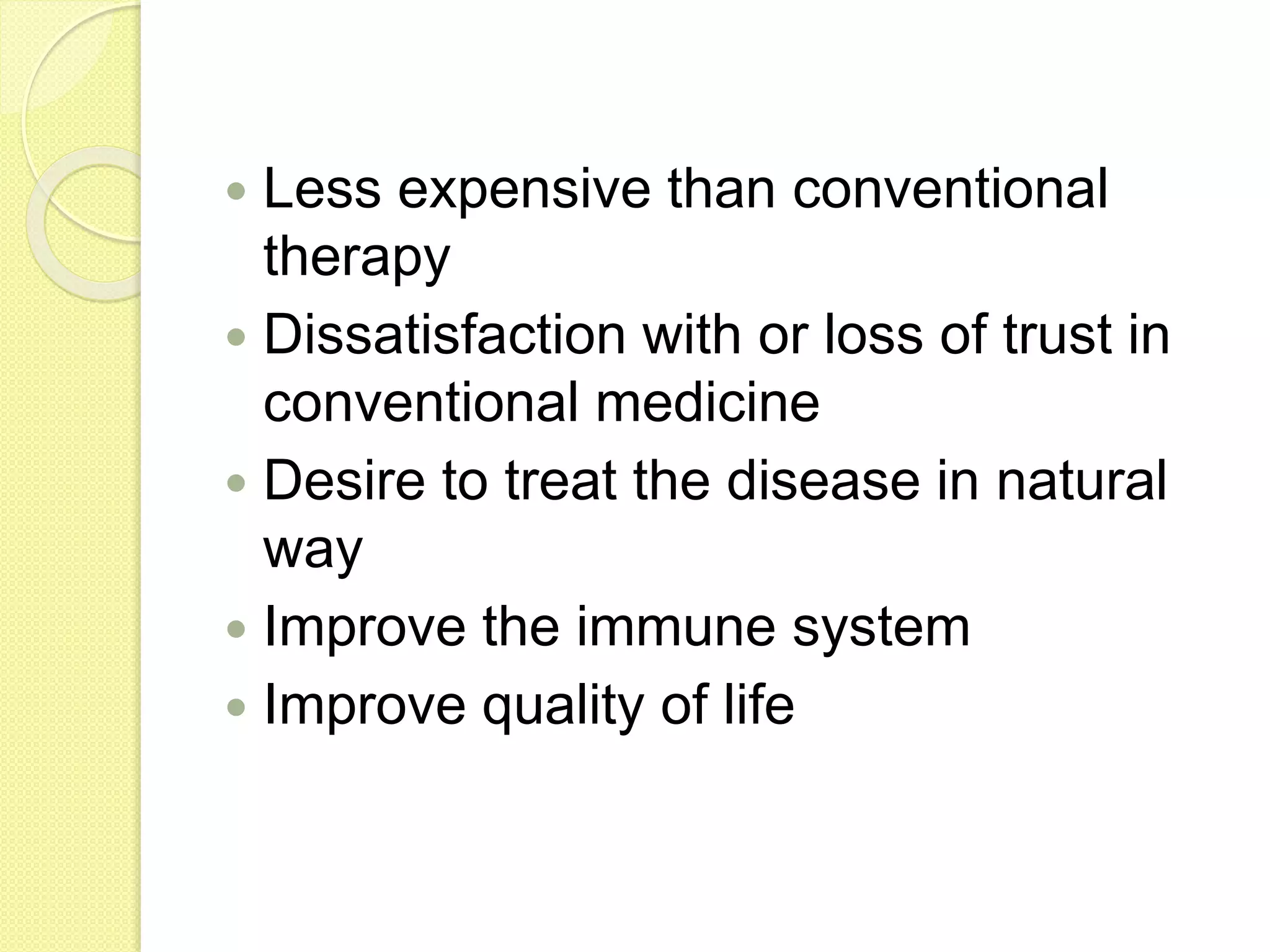 Complementary and Alternative treatment modalities | PPTX