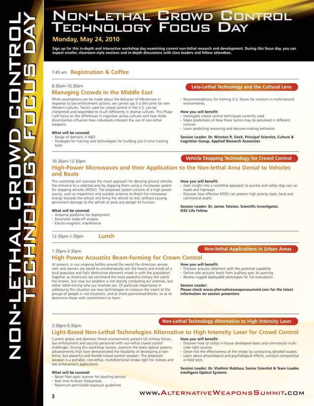 Alternative Weapons Summit | PDF