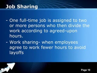 Alternative working schedule | PPT