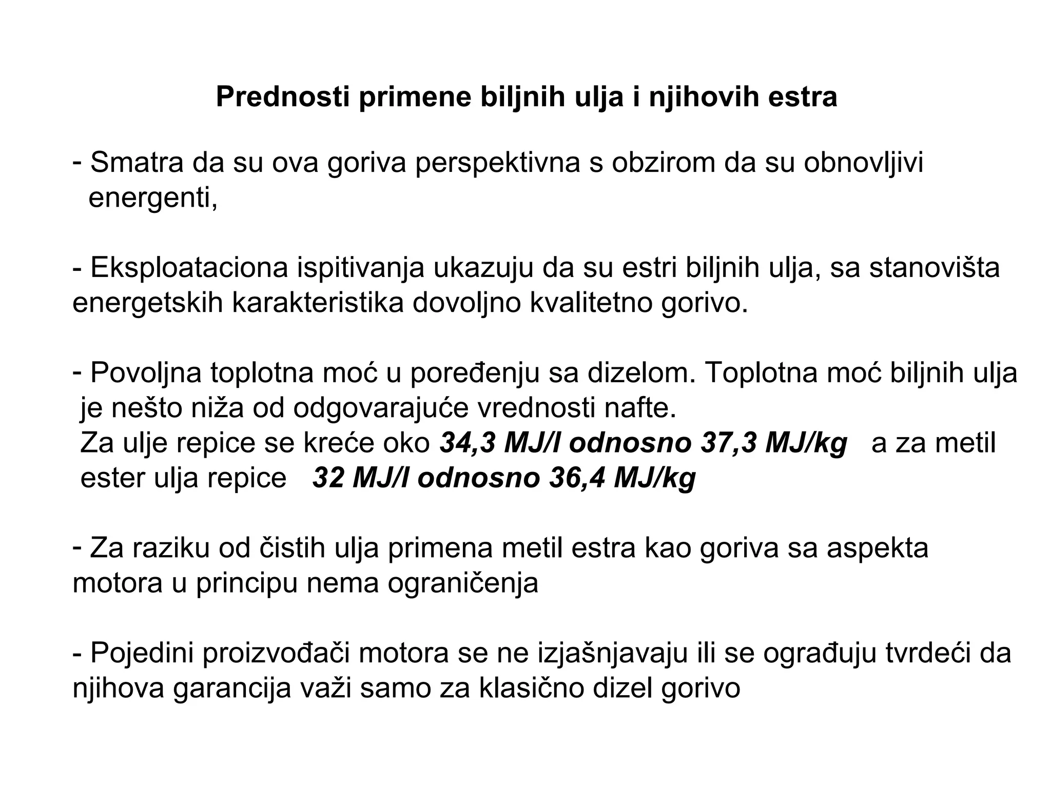 Alternativni Izvori Toplote Alternativna Goriva Motora Sus | PPT