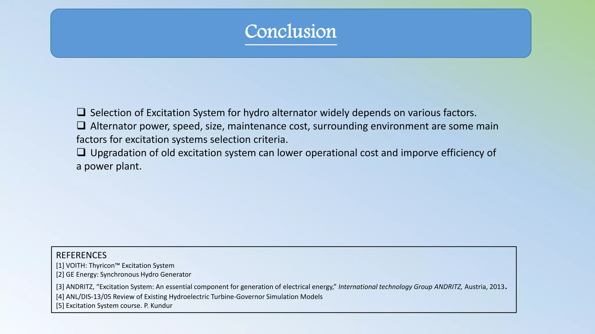 Alternator excitation systems | PPTX