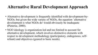 Alternatve Approach to Rural Development | PPT