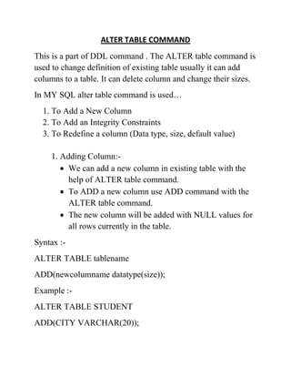 Alter table command | PDF