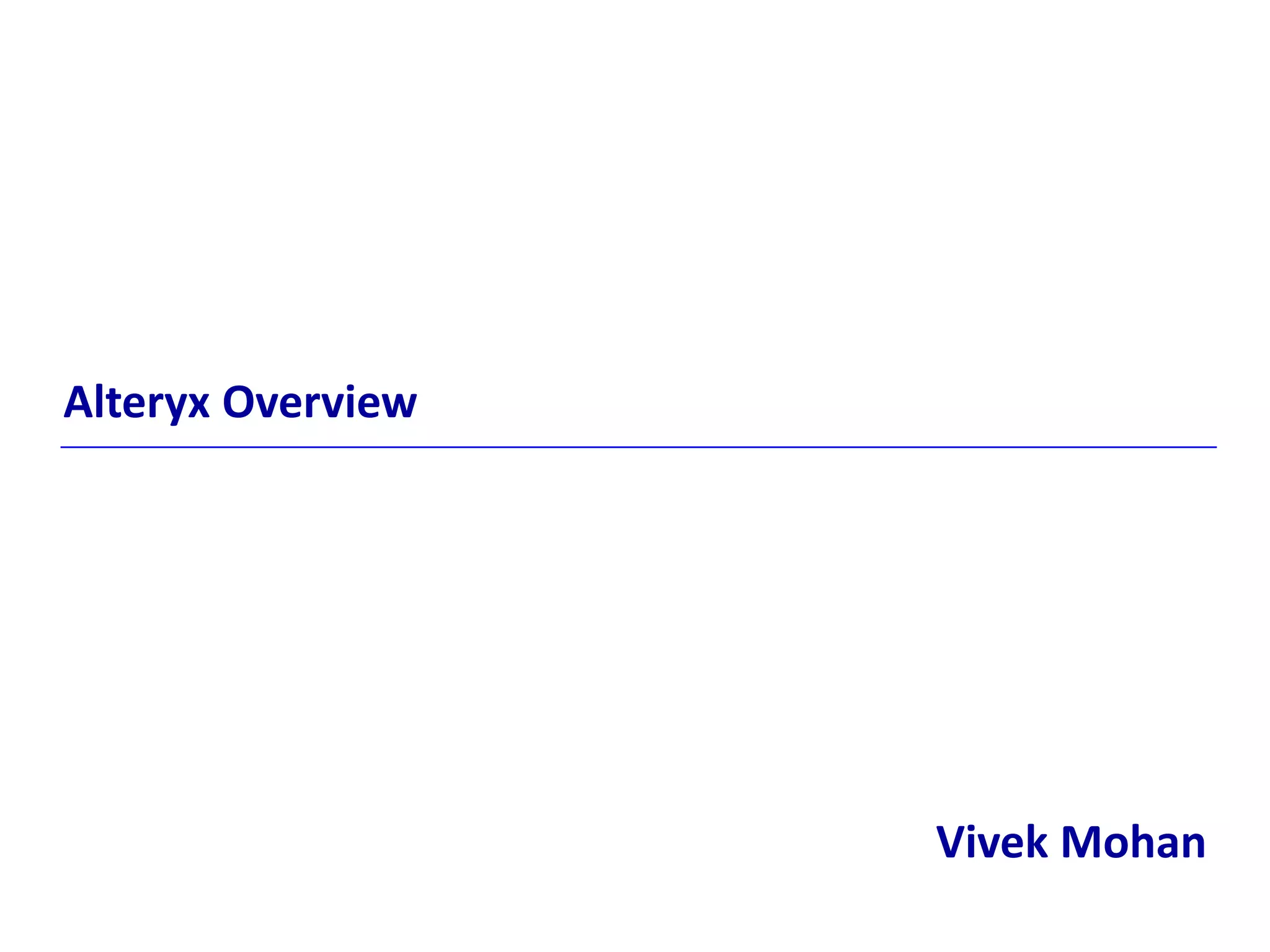 Alteryx Architecture | PPT
